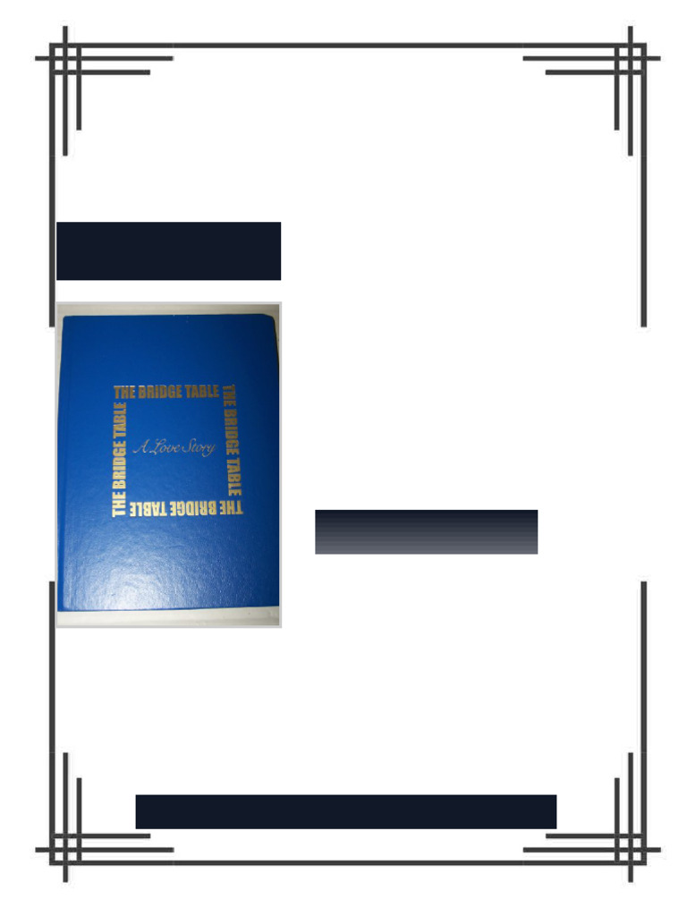 The Bridge Table A Love Story 1st Edition Walter J. Klein ebook vector ...