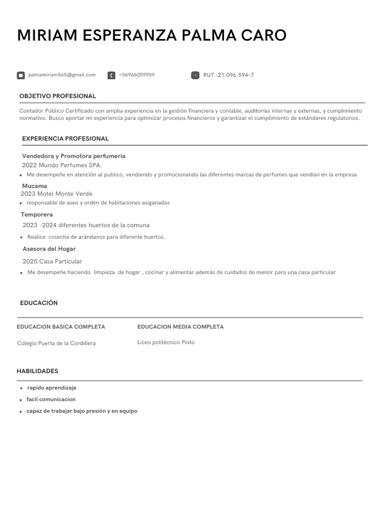 Currículum Vitae Minimalista Blanco y Negro | PDF