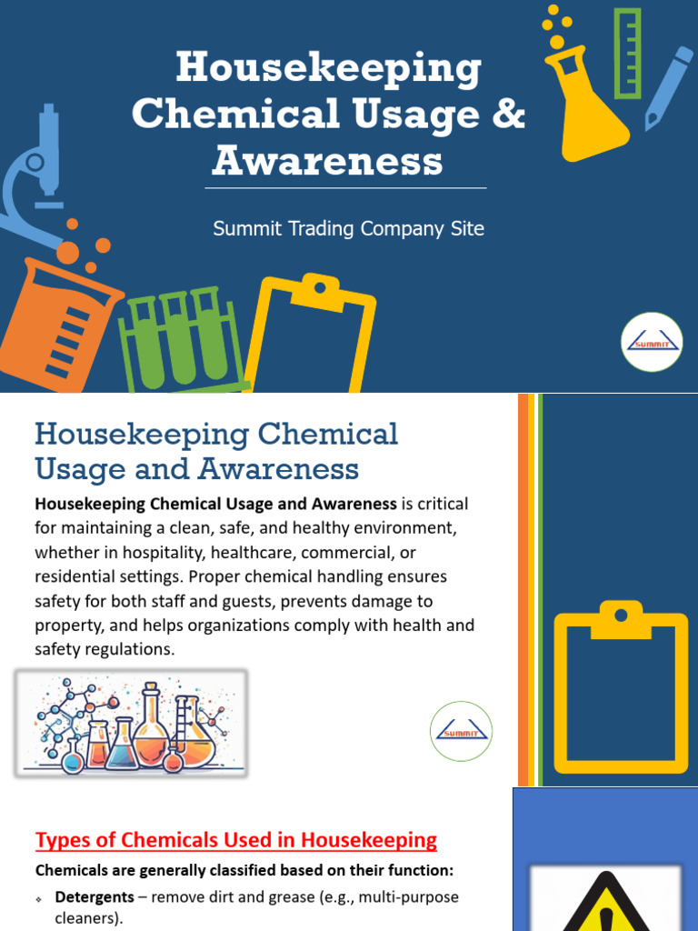 House Keeping Chemical Awarness Training Vinod Summit | PDF ...