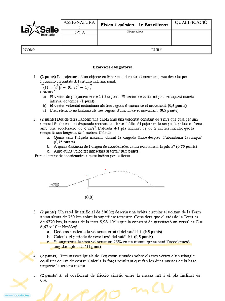 2425 Cinematica i dinÃ mica. 1 AVA | PDF
