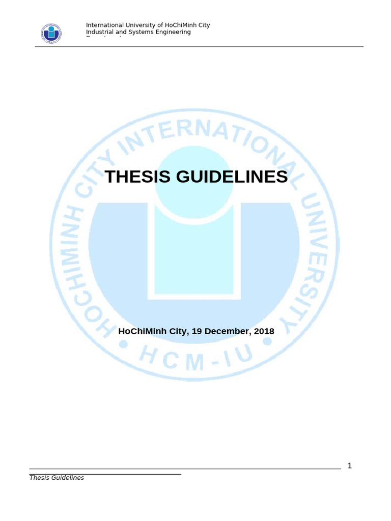 Thesis Guidelines - 2021 | PDF | System | Systems Engineering