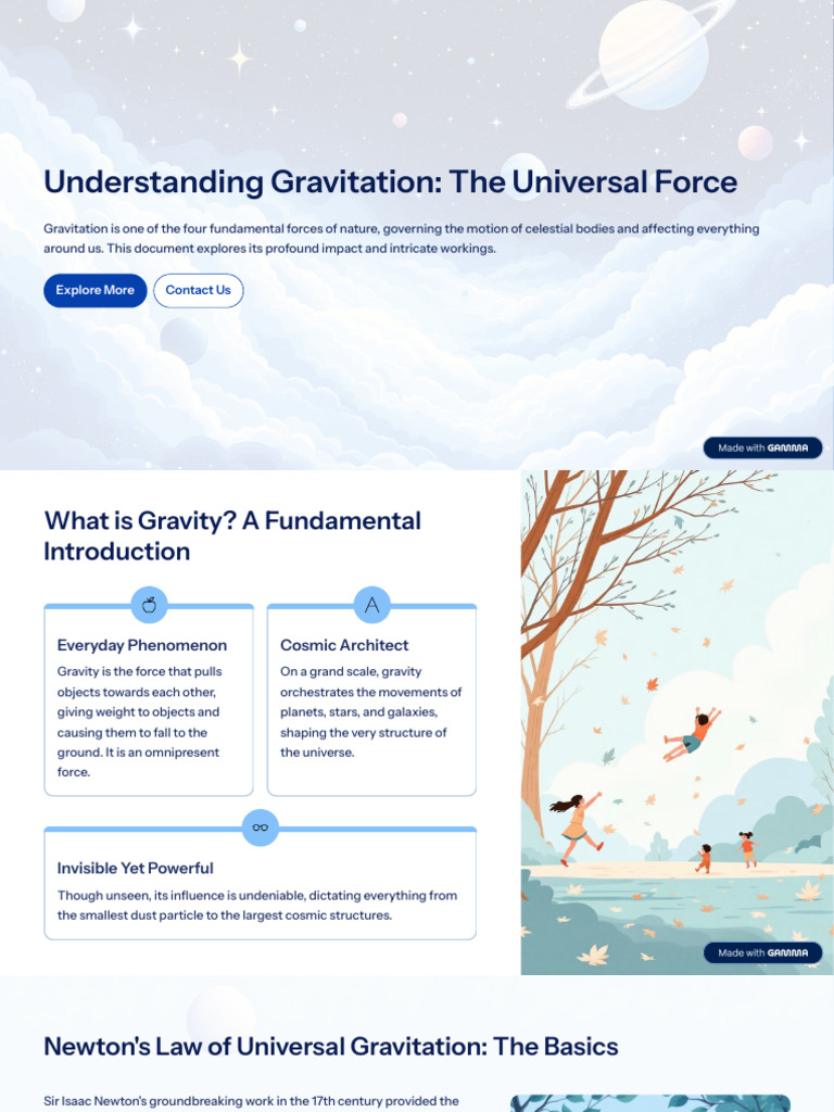 Understanding Gravity: Forces & Effects | PDF | Gravity | Black Hole