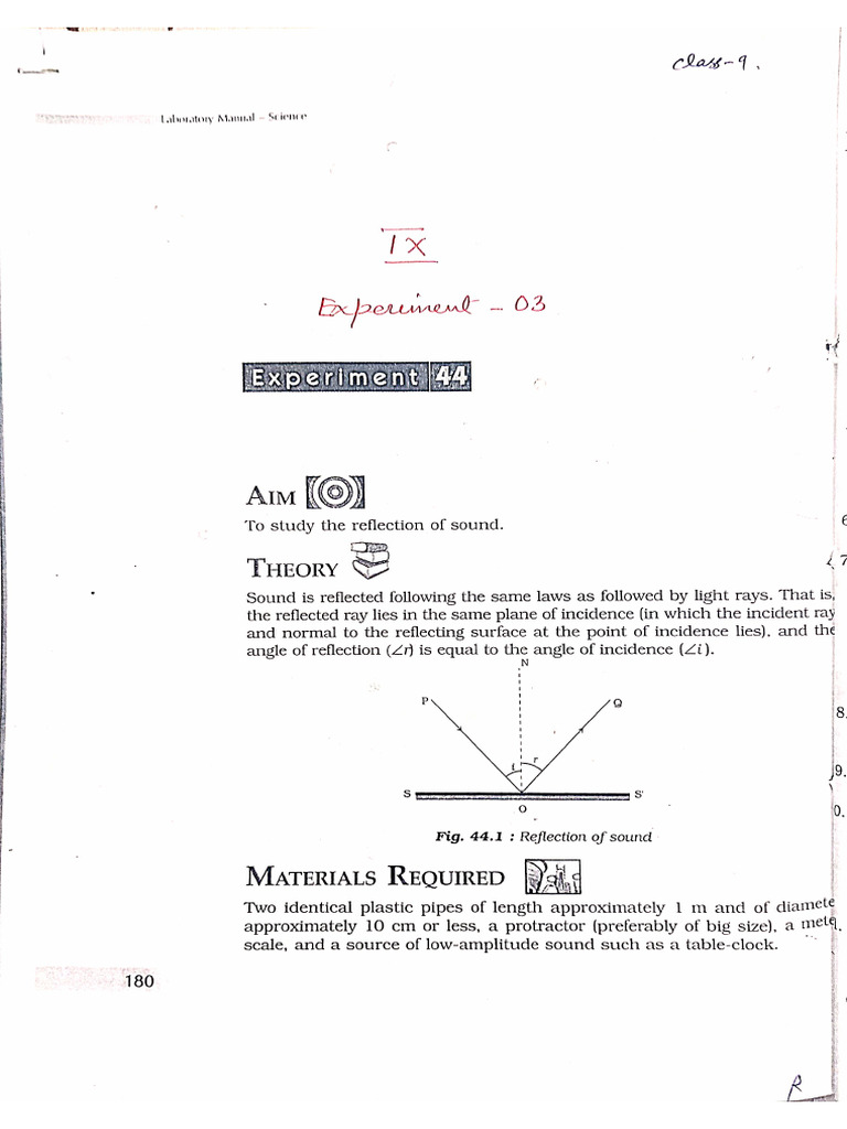 Class IX Expt.03 | PDF