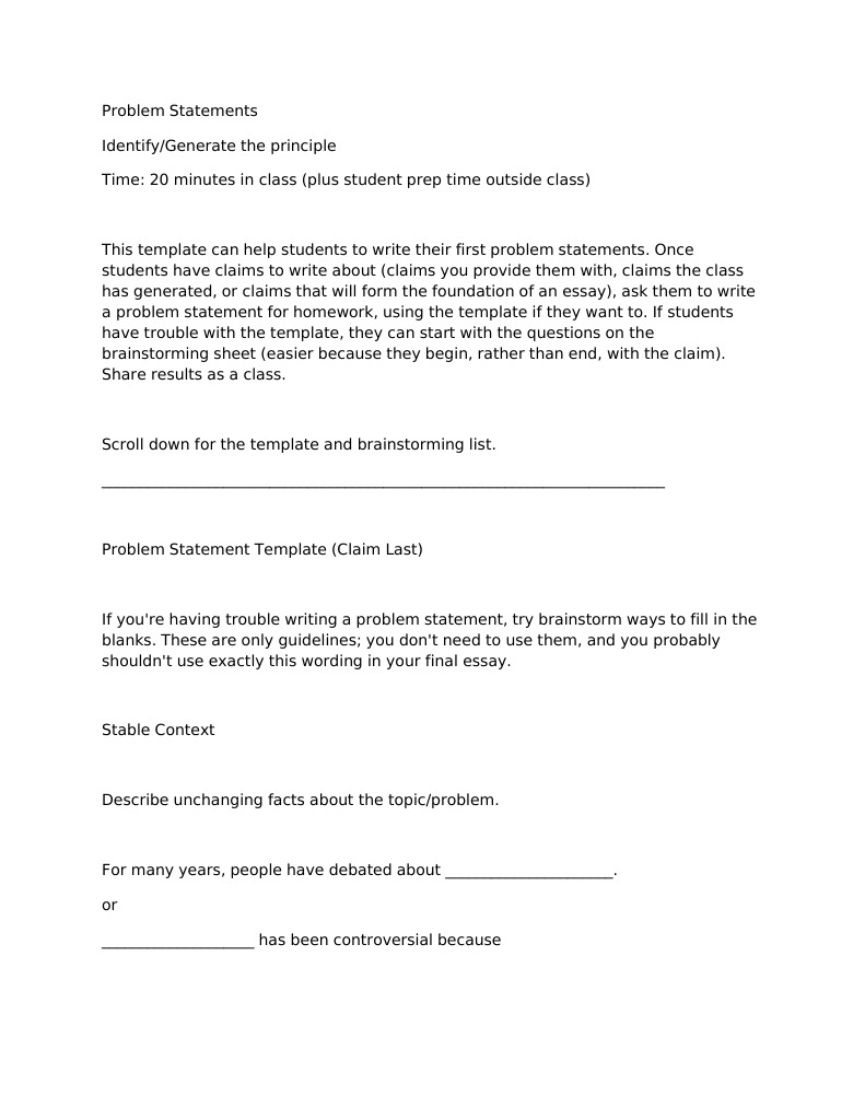 Problem Statements | PDF | Brainstorming | Theory