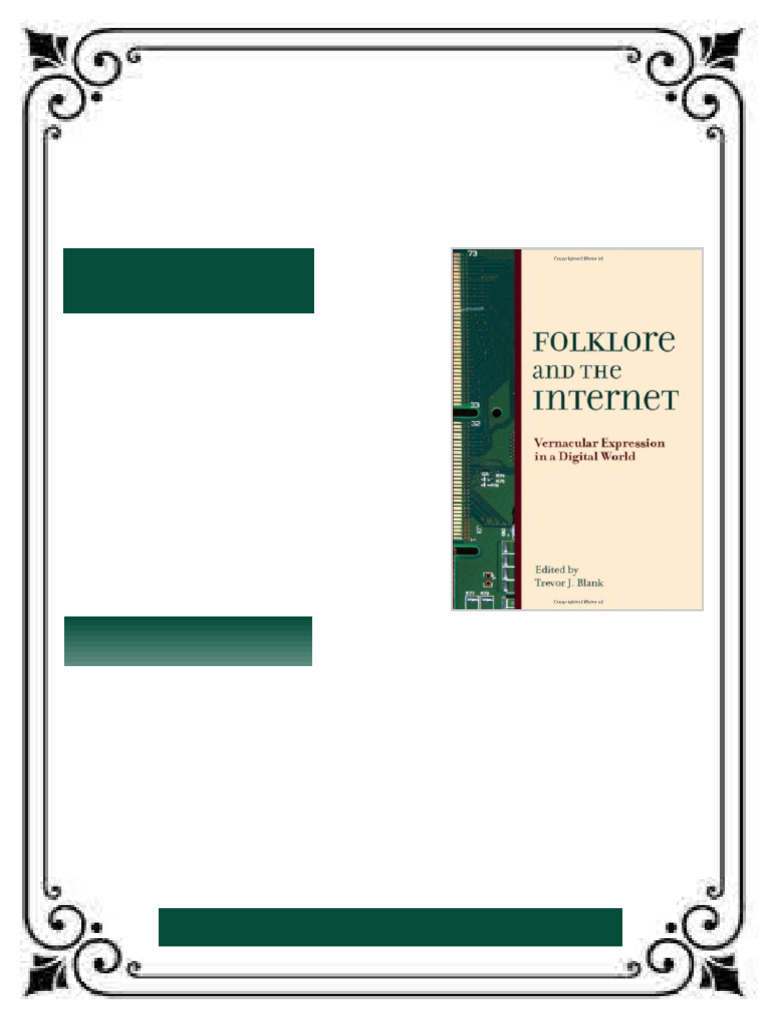 Folklore and the Internet Vernacular Expression in a Digital World 1st ...