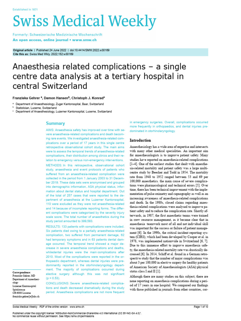 hh | PDF | Anesthesia | P Value