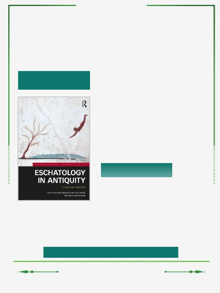 Eschatology in Antiquity 1st Edition Hilary Marlow ebook restored ...