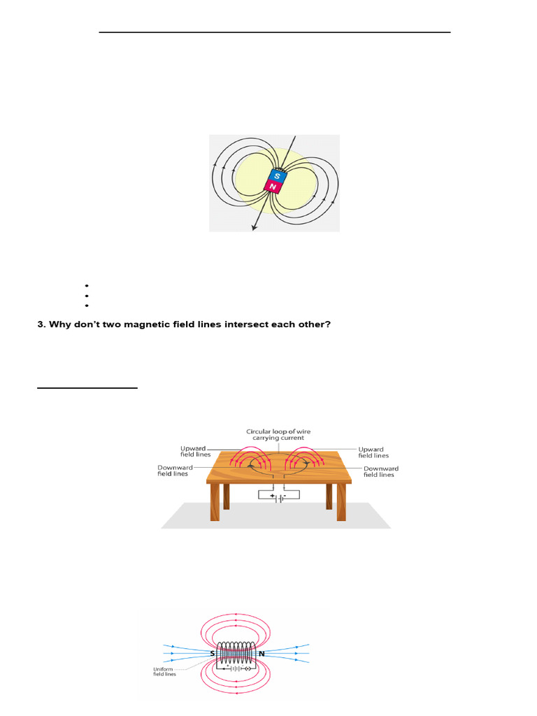 Exercises Magnetic Effect of Electric Current | PDF | Magnetic Field ...