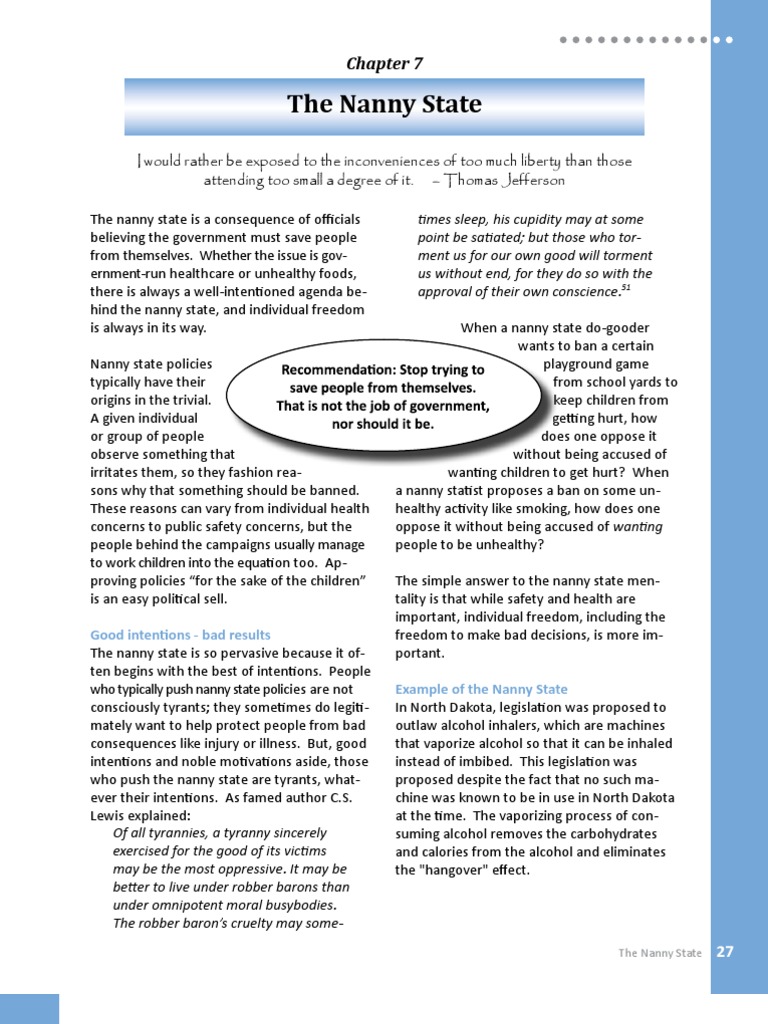 The Nanny State | Tyrant | Liberty
