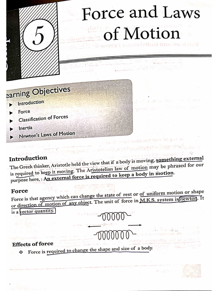 Force and Laws of Motion | PDF