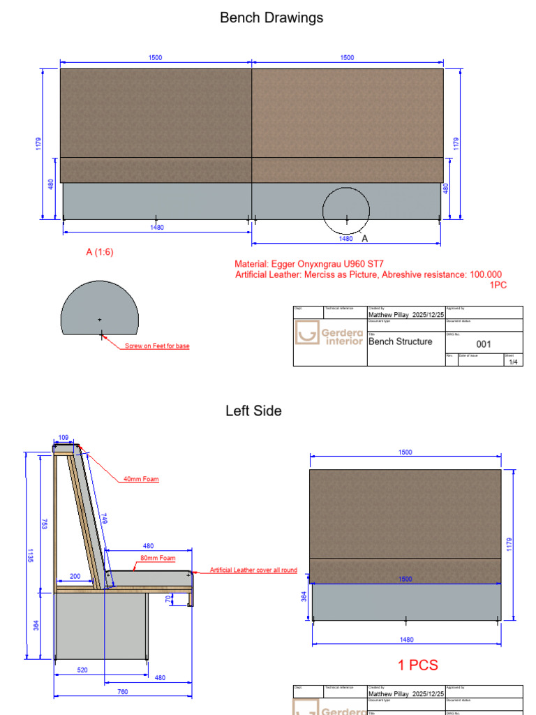 Bench Drawing | PDF