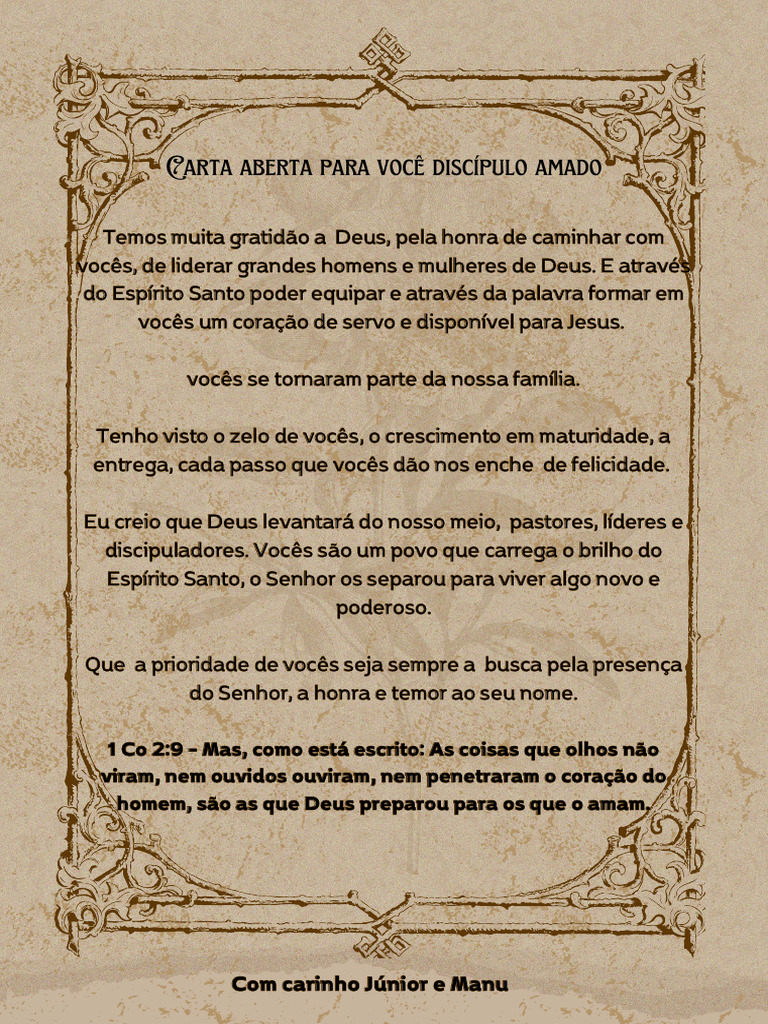 Brown Vintage Old Paper Thank You Letter A4 | PDF | Crença e doutrina ...
