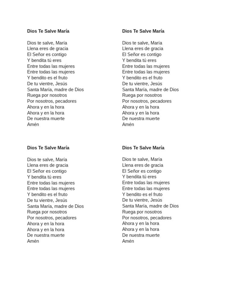 Dios Te Salve María | PDF