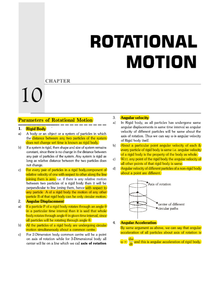 Rotational Motion | PDF