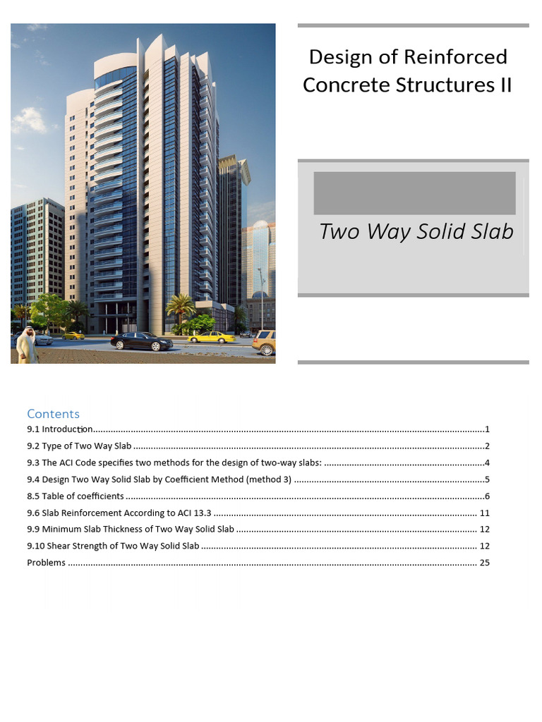 Two-Way Solid Slab Design Guide | PDF | Beam (Structure) | Bending