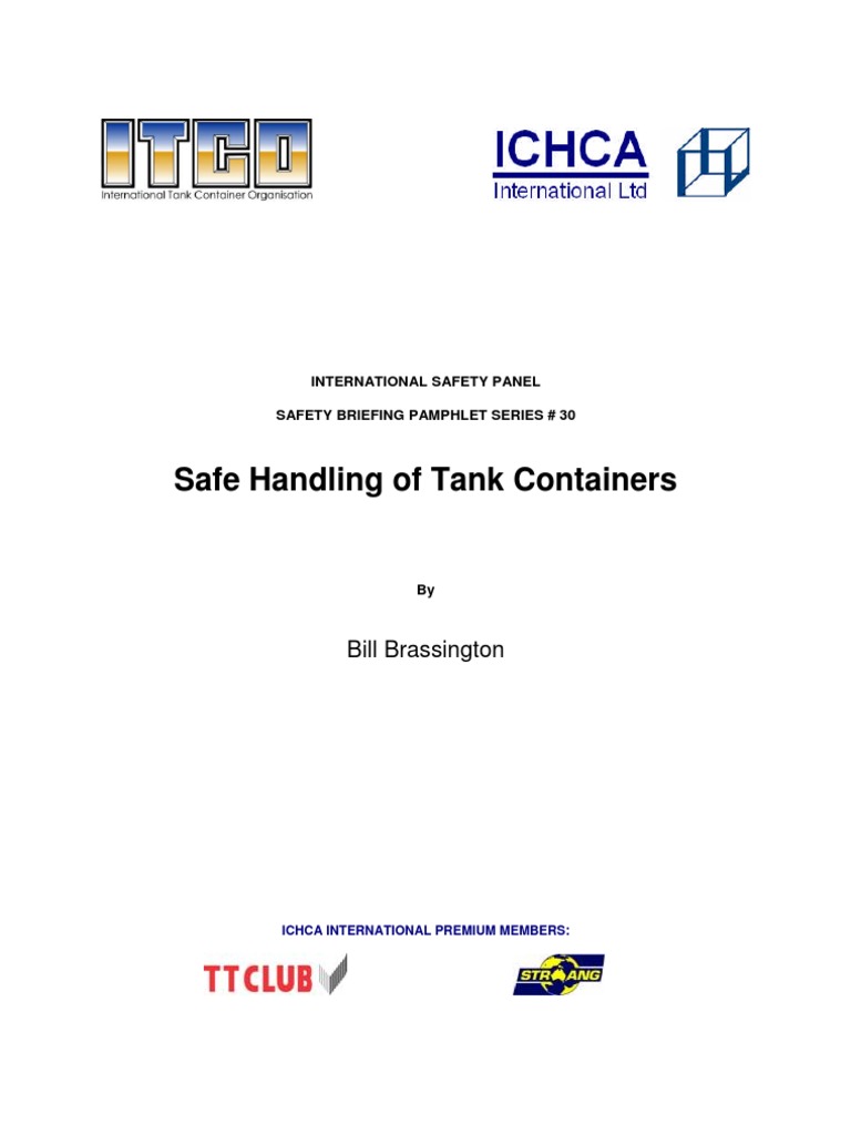 Safe Handling of Tank Containers | PDF | Cryogenics | Valve