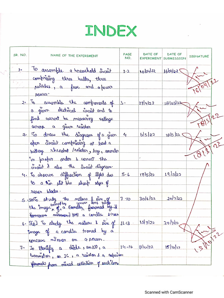 Physics Practical File Class 12 | PDF