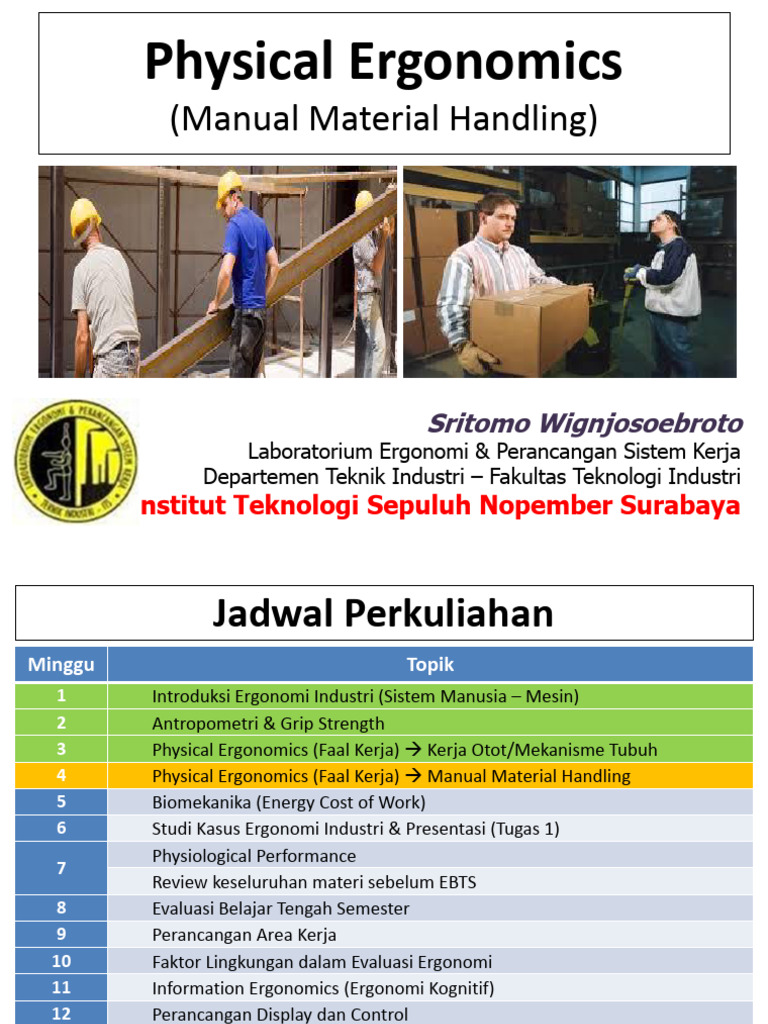 HO EI 2017 # 04.00 - Material Handling - Back Safety | PDF ...