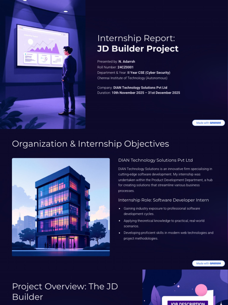 Internship Report JD Builder Project | PDF | Computing | Information ...