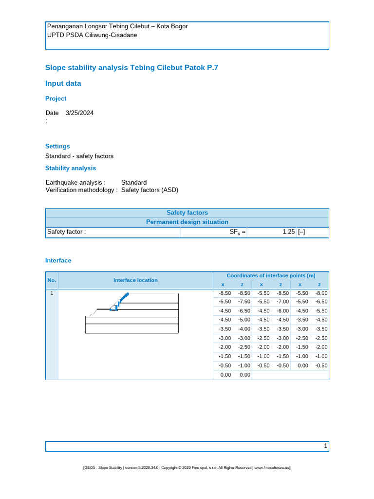 Cilebut Slope Stability Analysis Report | PDF | Solid Mechanics ...