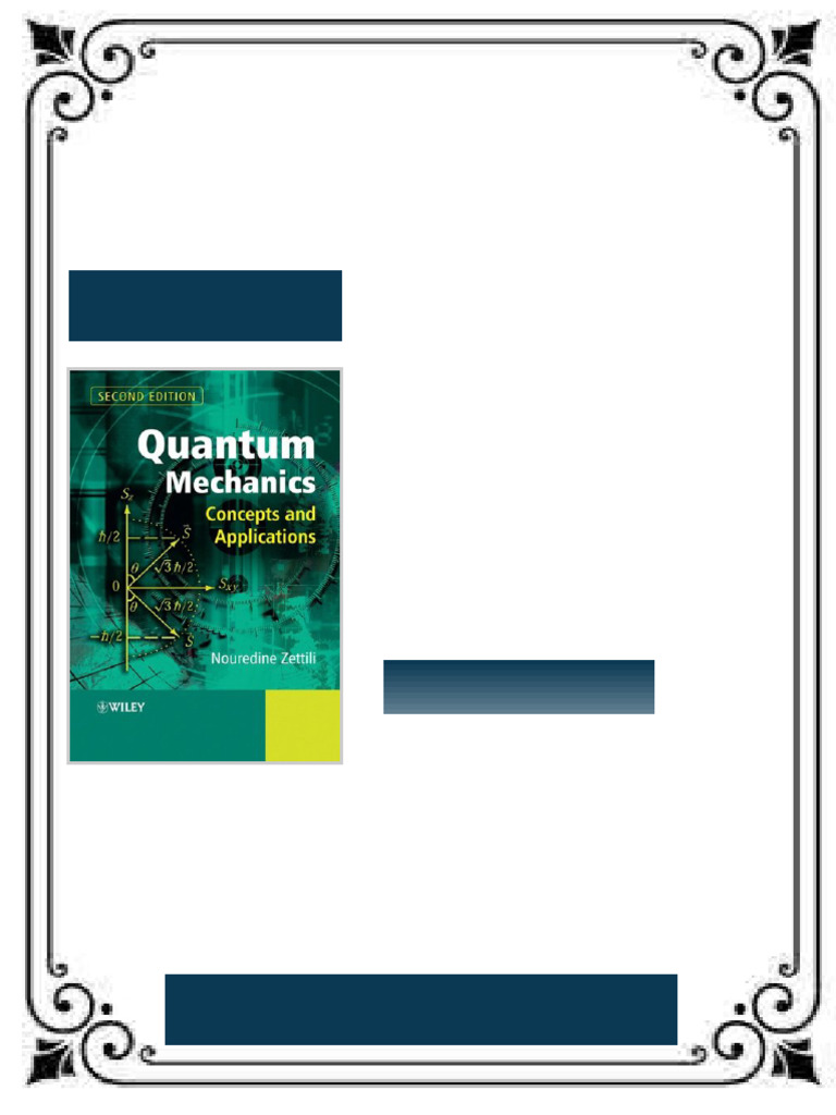 Quantum Mechanics Concepts and Applications 2nd Ed Edition Nouredine ...