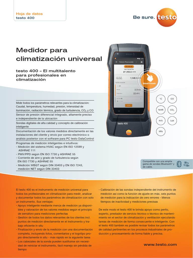 Testo 400 | PDF | Medición | Sensor