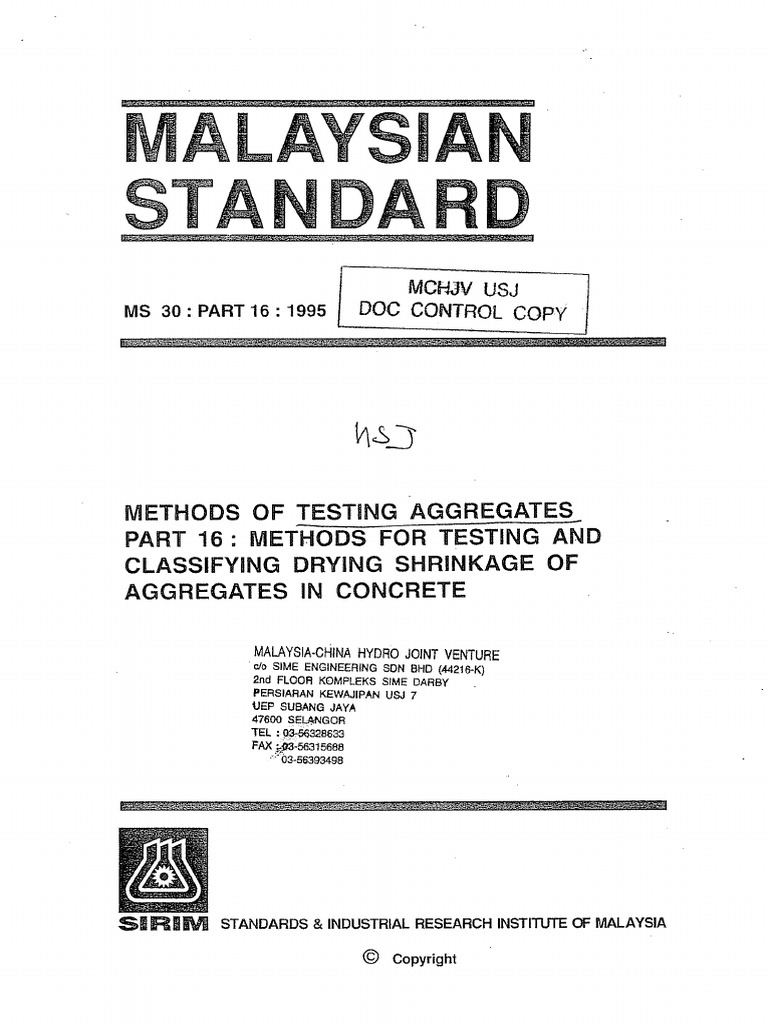 MS 30 Part 16 (1995) - Methods For Testing and Classifying Drying ...