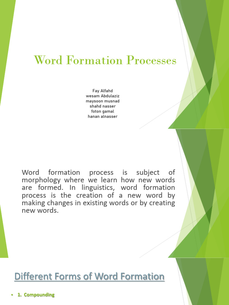 Understanding Word Formation Processes | PDF | Word | Acronym