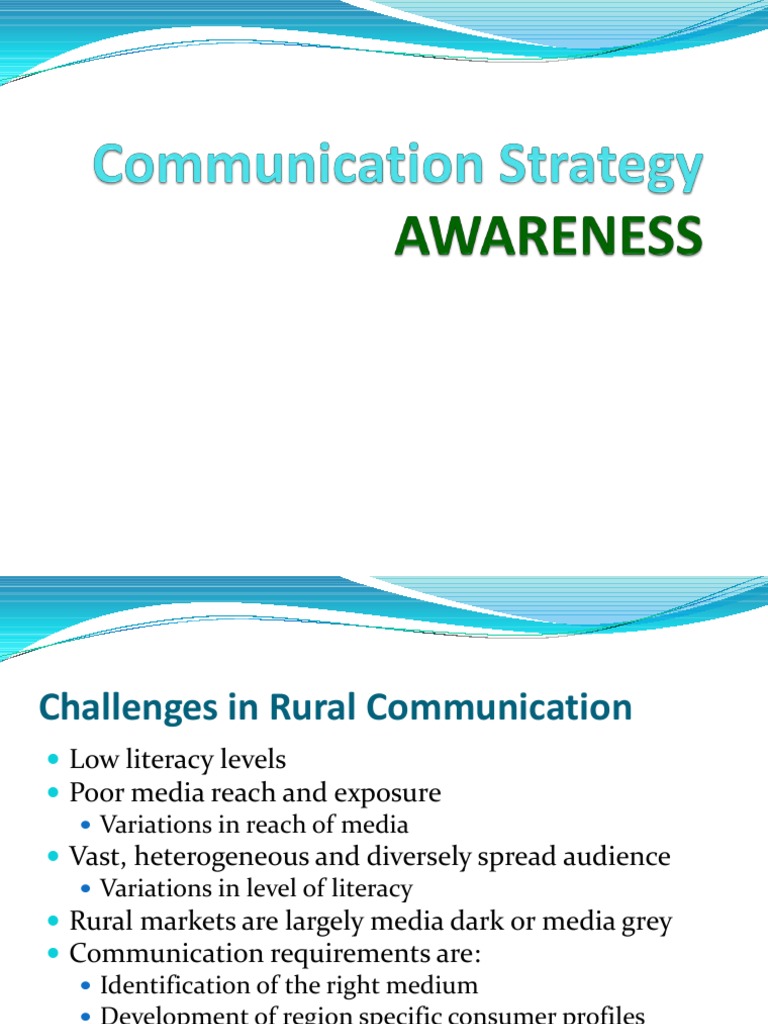 Rural Communication Strategy | PDF | Target Audience | Mass Media