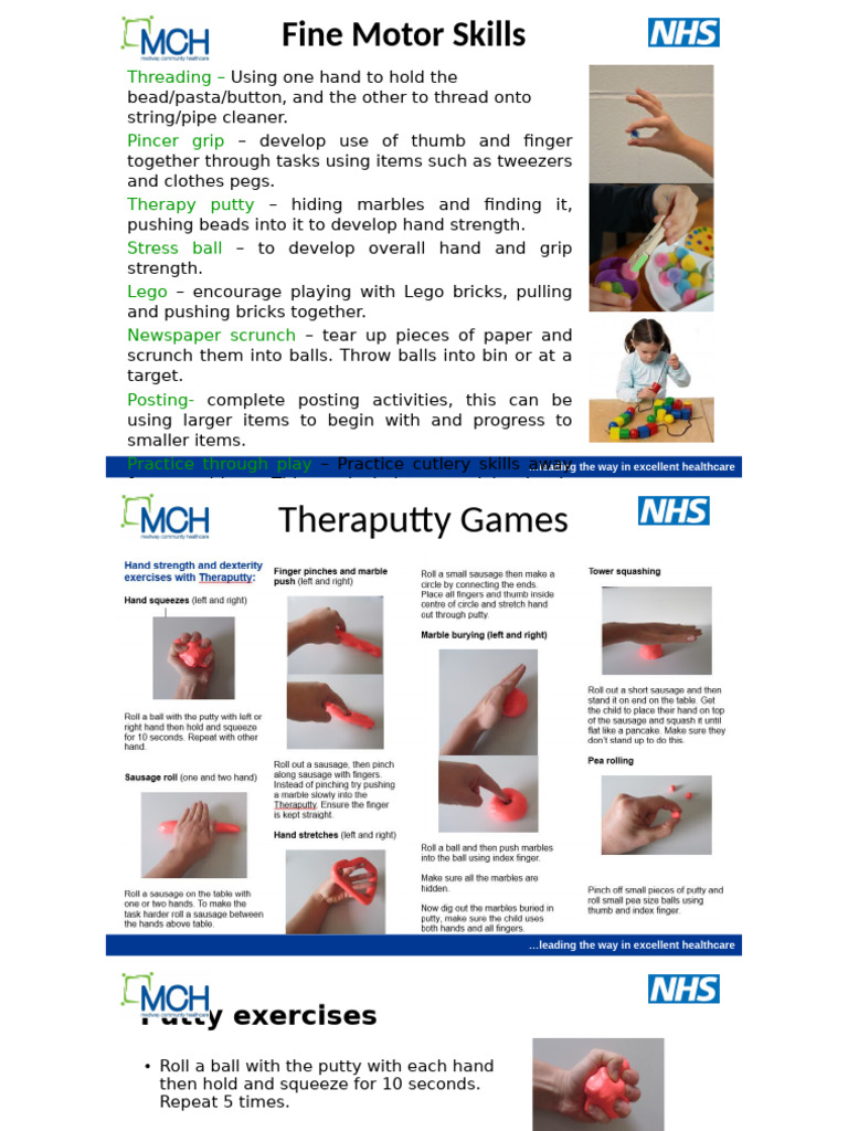 Fine Motor Skills Development Activities | PDF