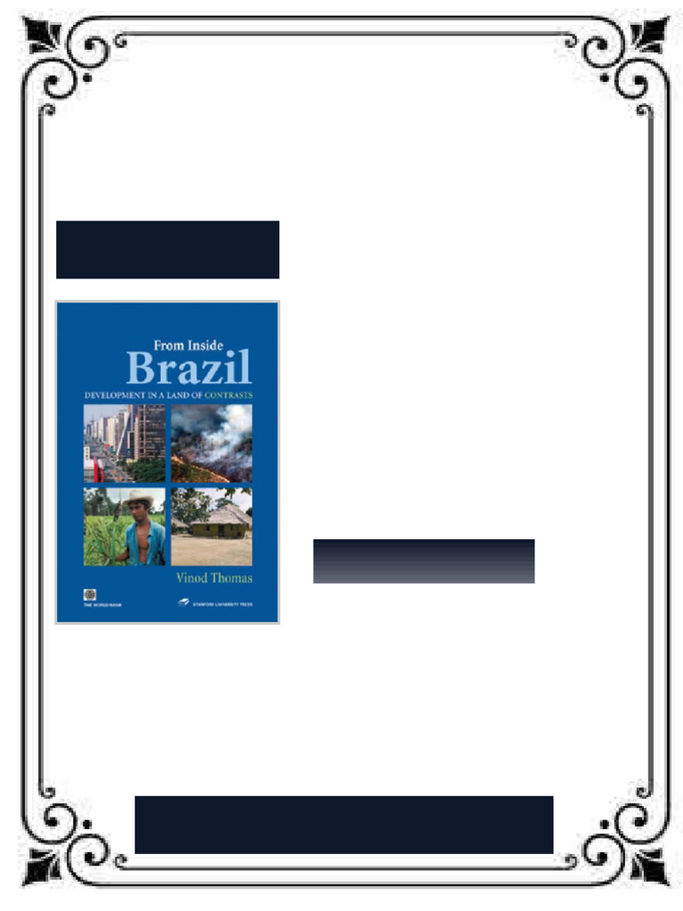 From Inside Brazil Development in a Land of Contrasts 1st Edition Vinod ...