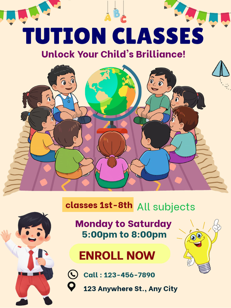 Tuition Classes for Grades 1-8 | PDF