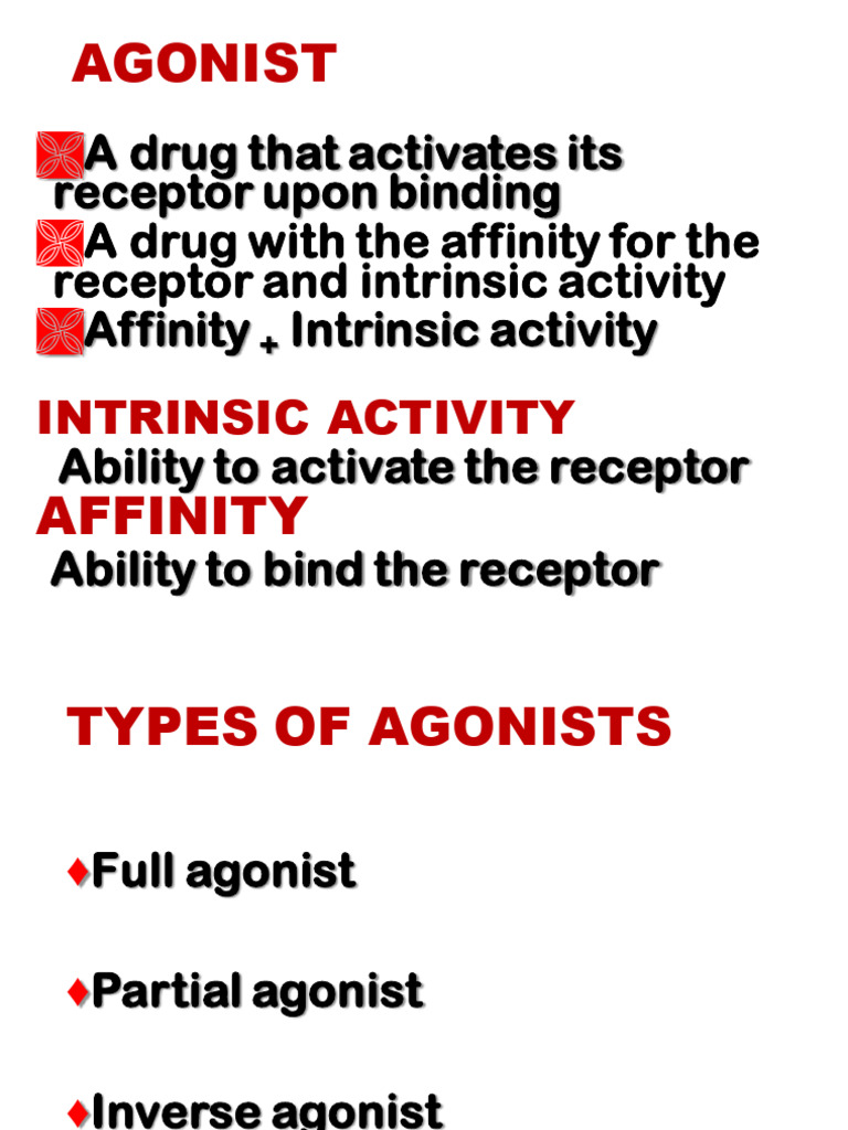 Agonist and Antagonist | PDF | Receptor Antagonist | Receptor ...