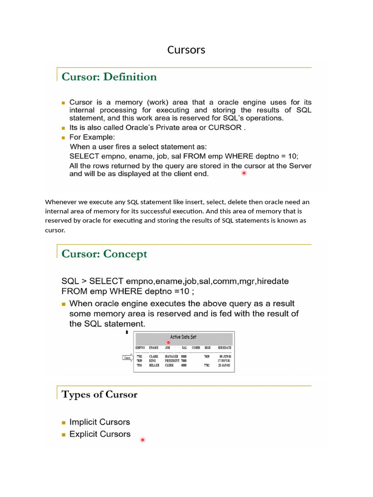PL SQL Cursors | PDF