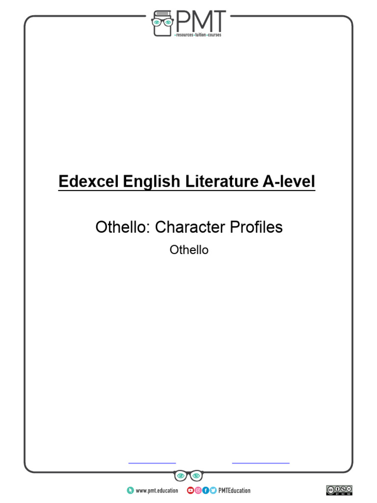 Othello Character Analysis Guide | PDF | Othello | Iago