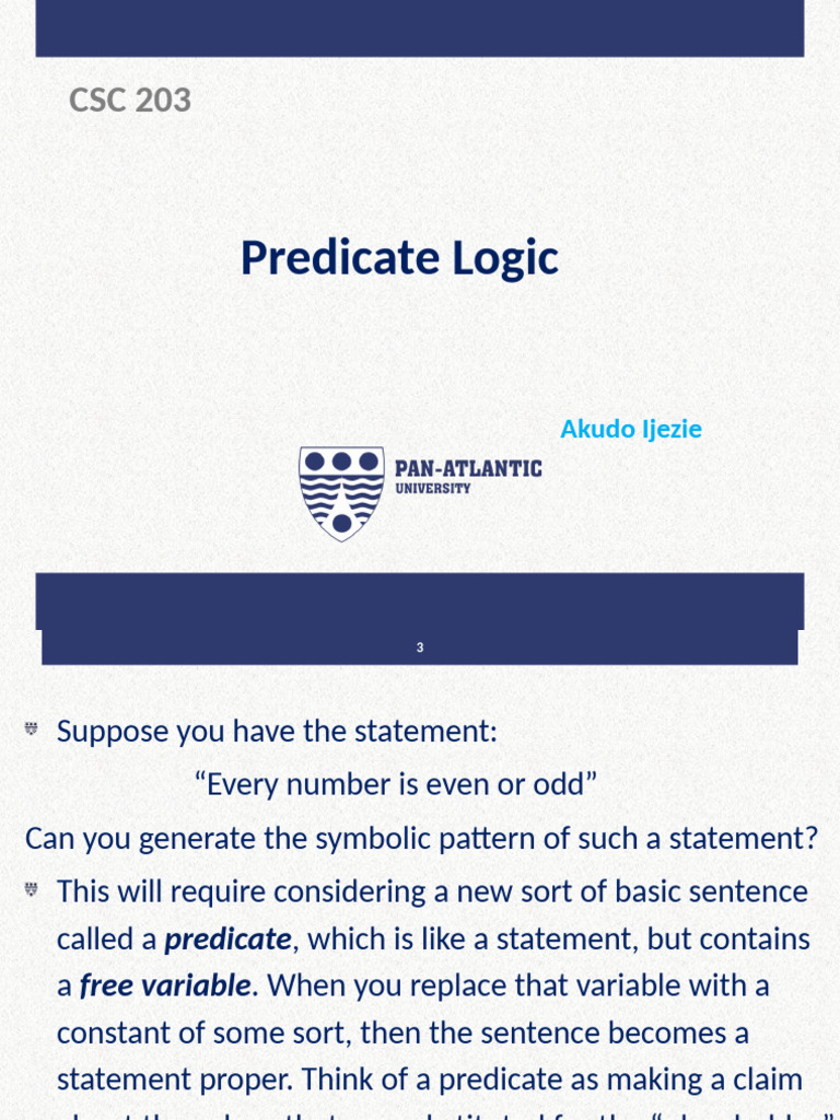 Understanding Predicate Logic Basics | PDF | First Order Logic ...