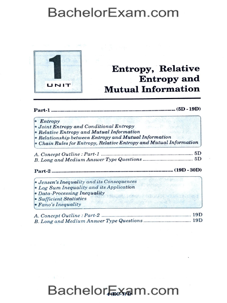 Information Theory: Entropy & Mutual Information | PDF | Information ...