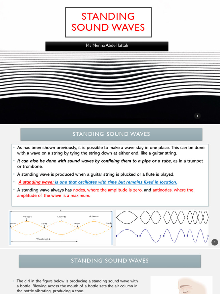 L14.2 Standing sound waves | PDF | Waves | Wavelength