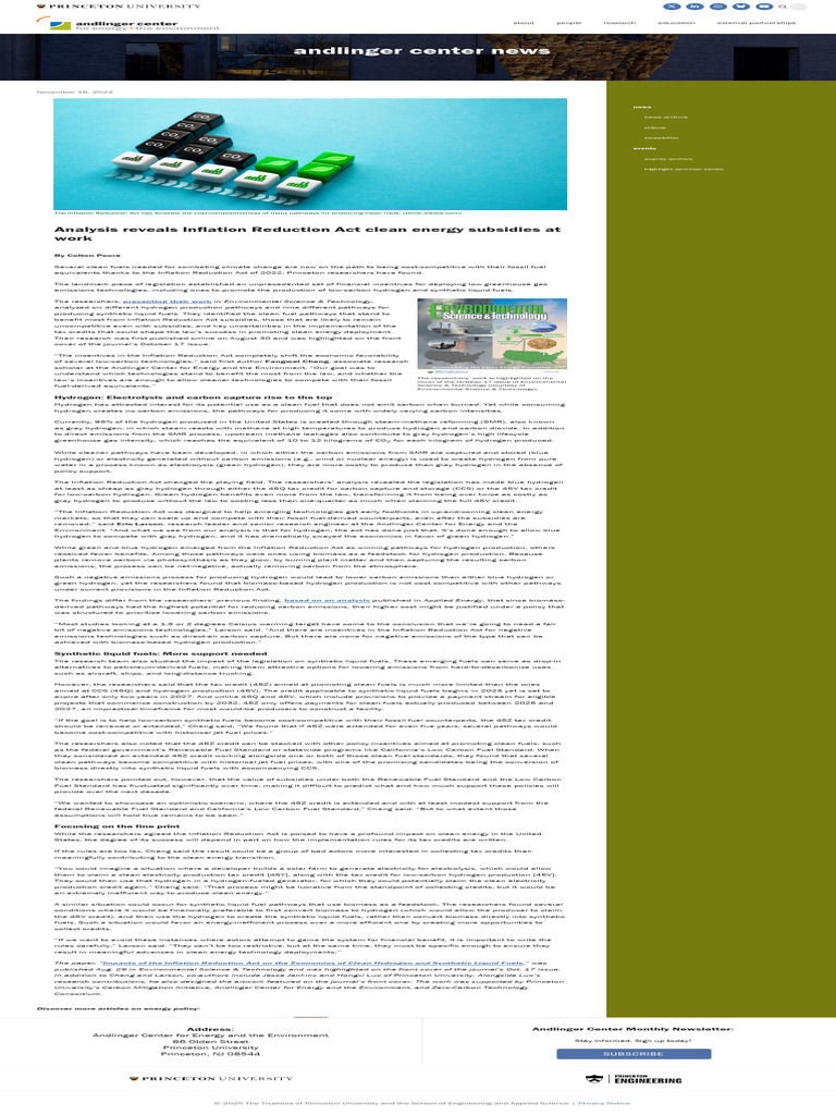 Inflation Reduction Act Boosts Clean Fuels | PDF | Sustainable Energy ...