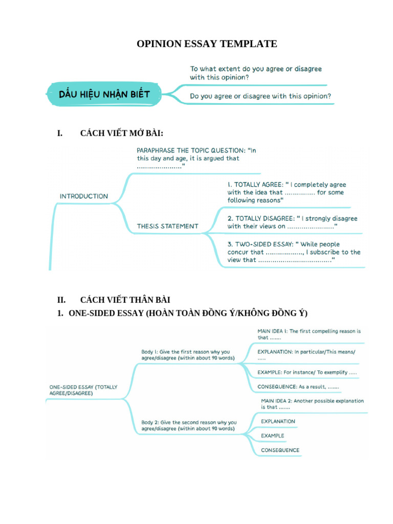 Opinion Essay Template | PDF