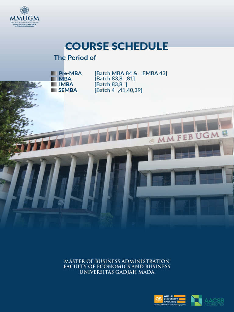 Course Schedule Feb-July 2024 | PDF | Master Of Business Administration ...