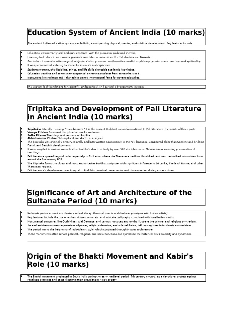 Education System of Ancient India | PDF