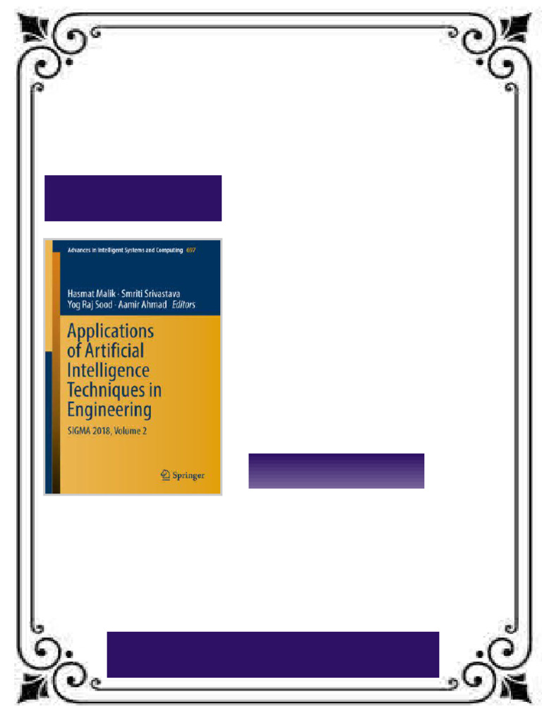 Applications of Artificial Intelligence Techniques in Engineering SIGMA ...