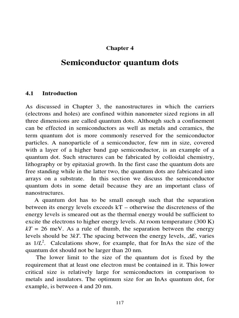 2013 Semiconductor Quantum Dots | PDF | Band Gap | Quantum Tunnelling