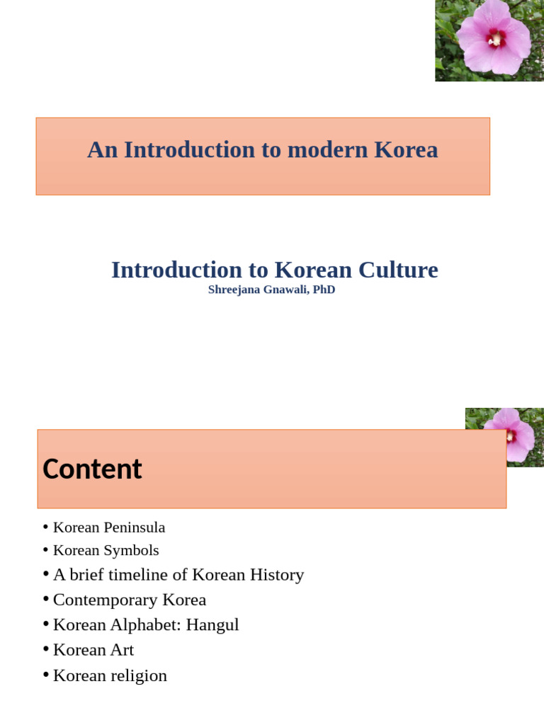 Overview of Modern Korean Culture | PDF | Korea | South Korea