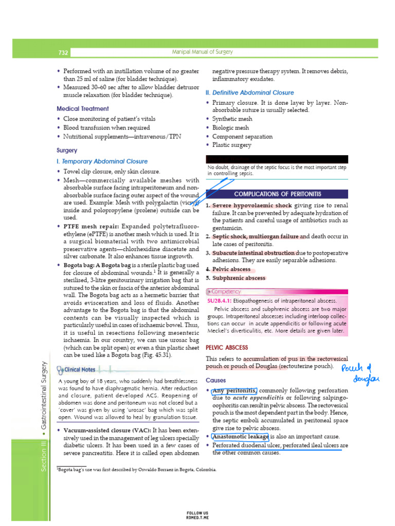 Complications and Management of Peritonitis | PDF | Peritoneum | Stomach