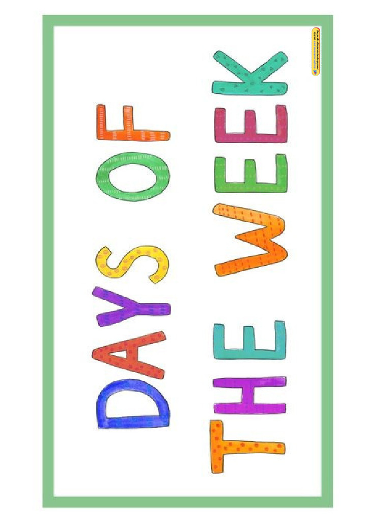 Days of The Week | PDF