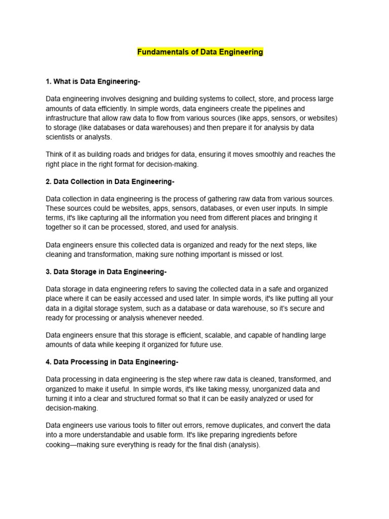 Data Engineering Notes | PDF | Computer Engineering | Information Science