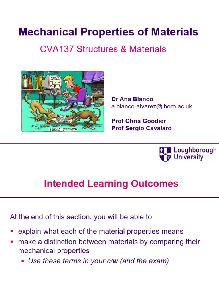 Mechanical Properties of Materials | PDF | Deformation (Engineering ...