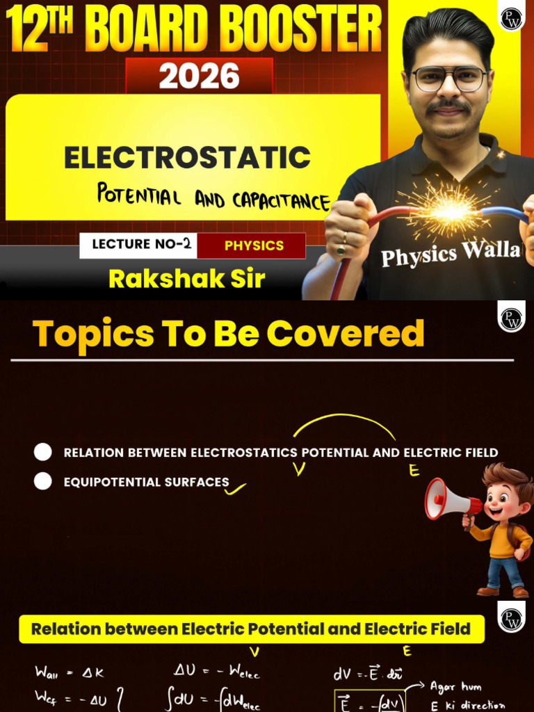 Electrostatic Potential and Capacitance 02 Class Notes 12TH BOARD ...